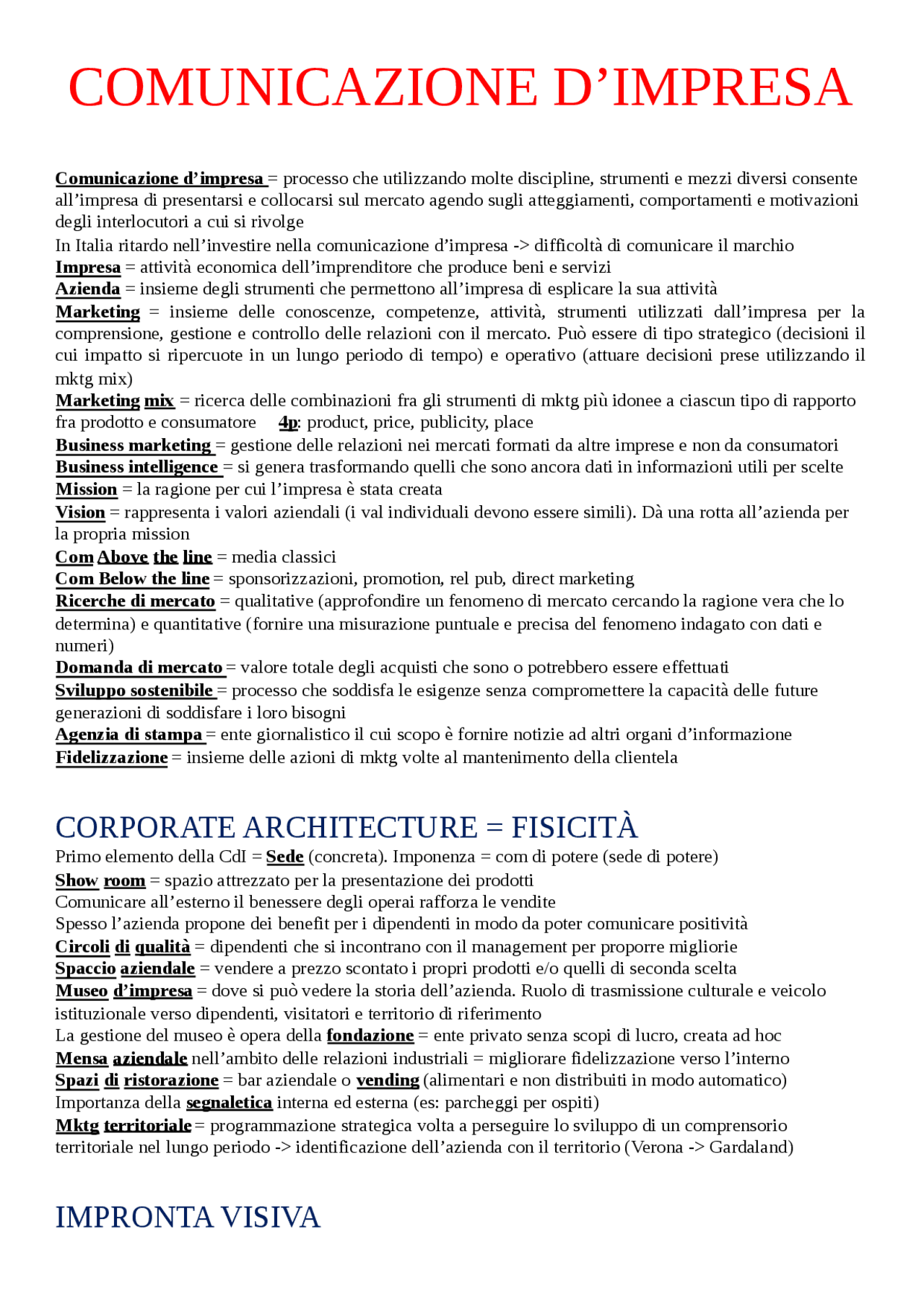 Appunti Magagnino Univr Docsity