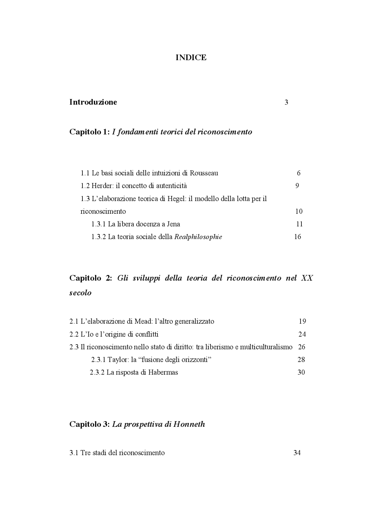 La Teoria Sociale Del Riconoscimento Docsity