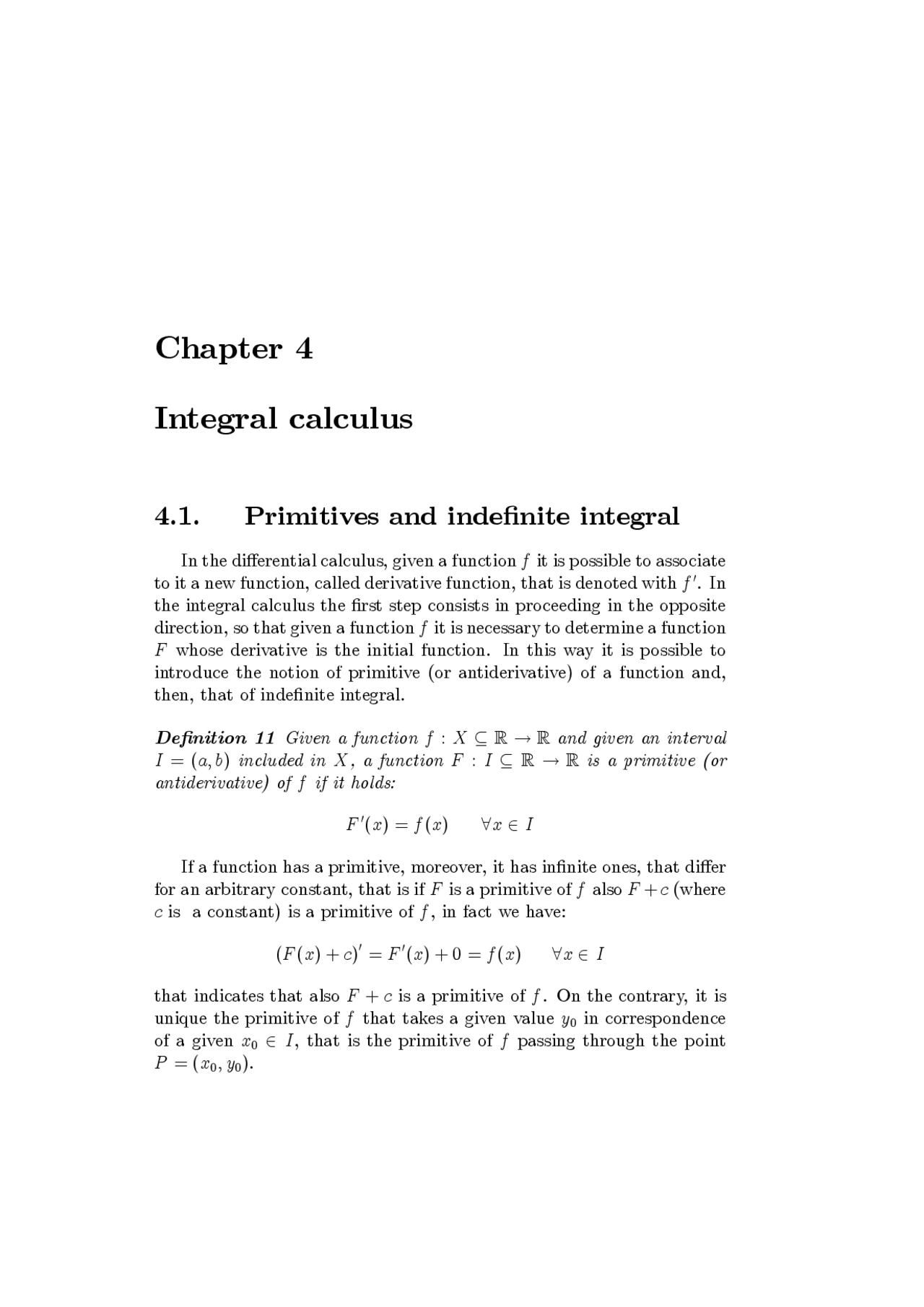 Calcolo Integrale Definiti E Indefiniti Docsity