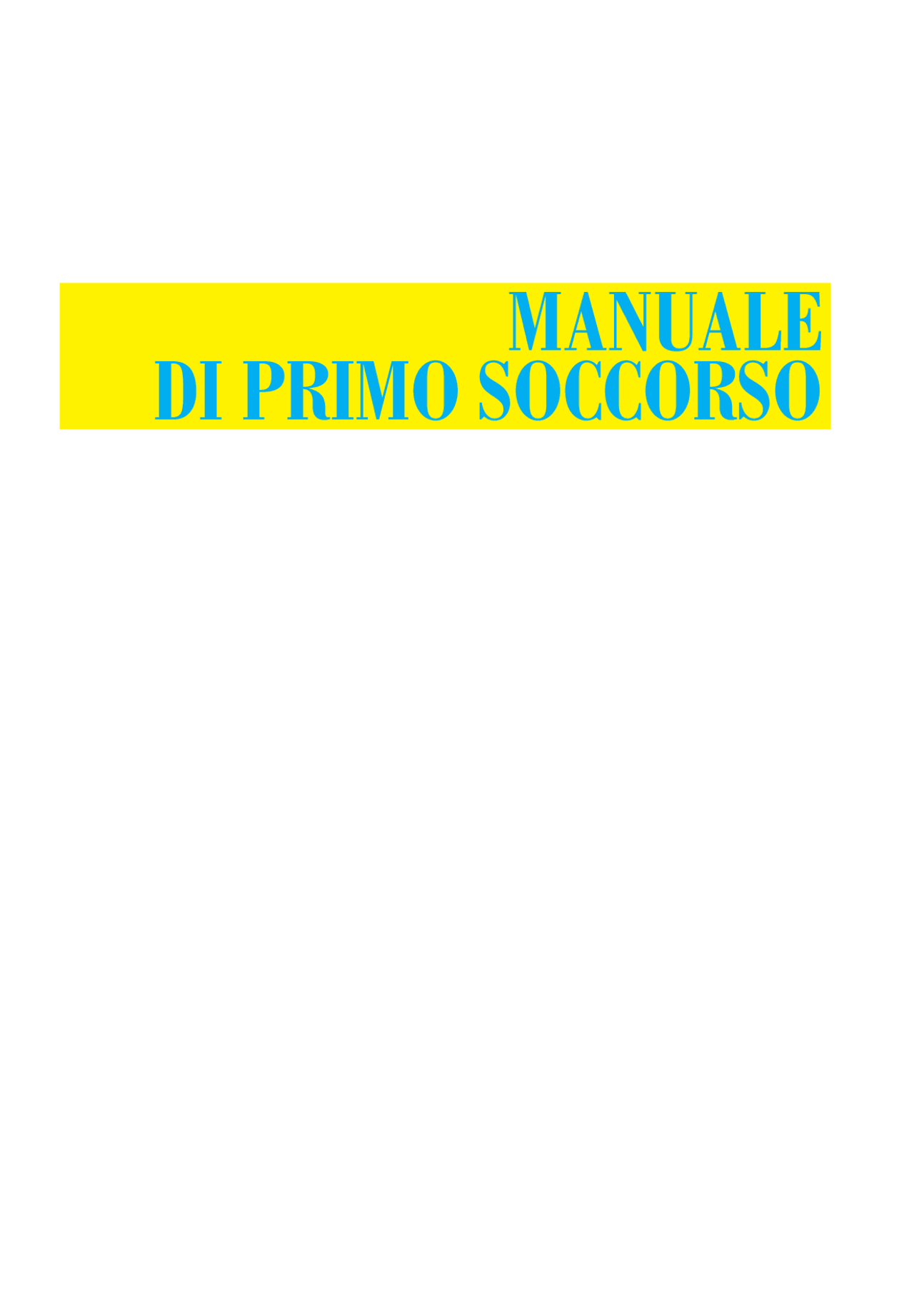 Manuale Di Primo Soccorso Docsity