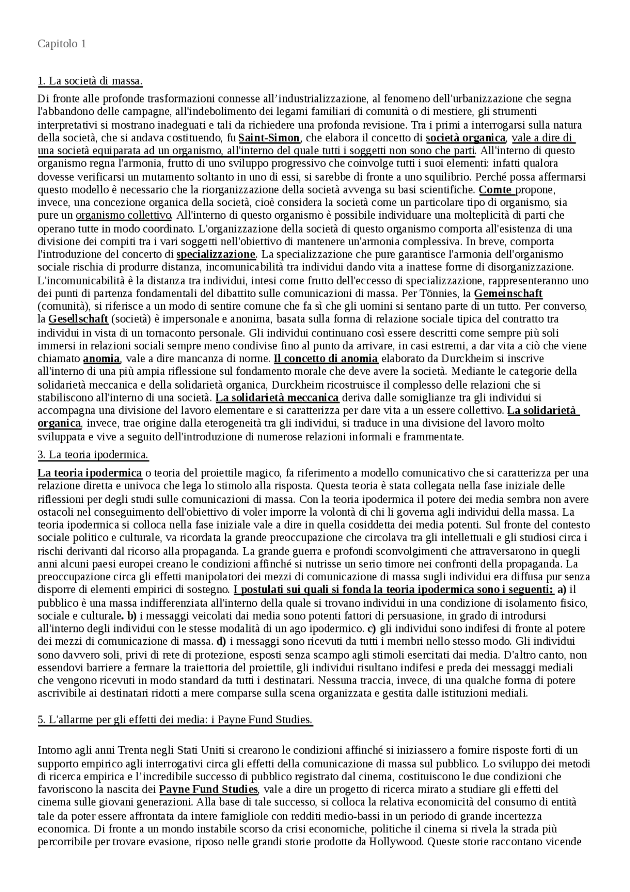 Teorie Delle Comunicazioni Di Massa Docsity