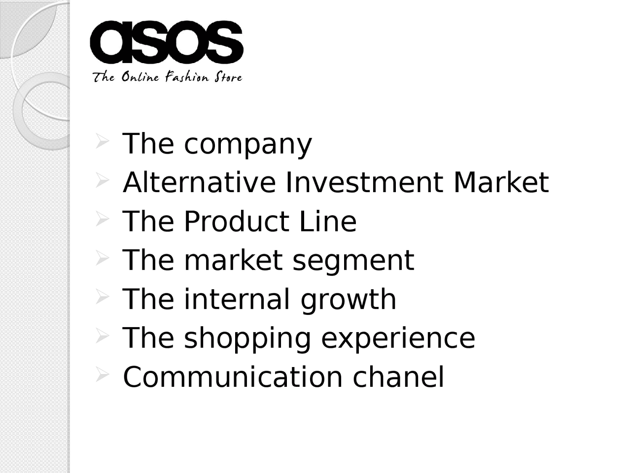 Power Point Caso Asos Docsity