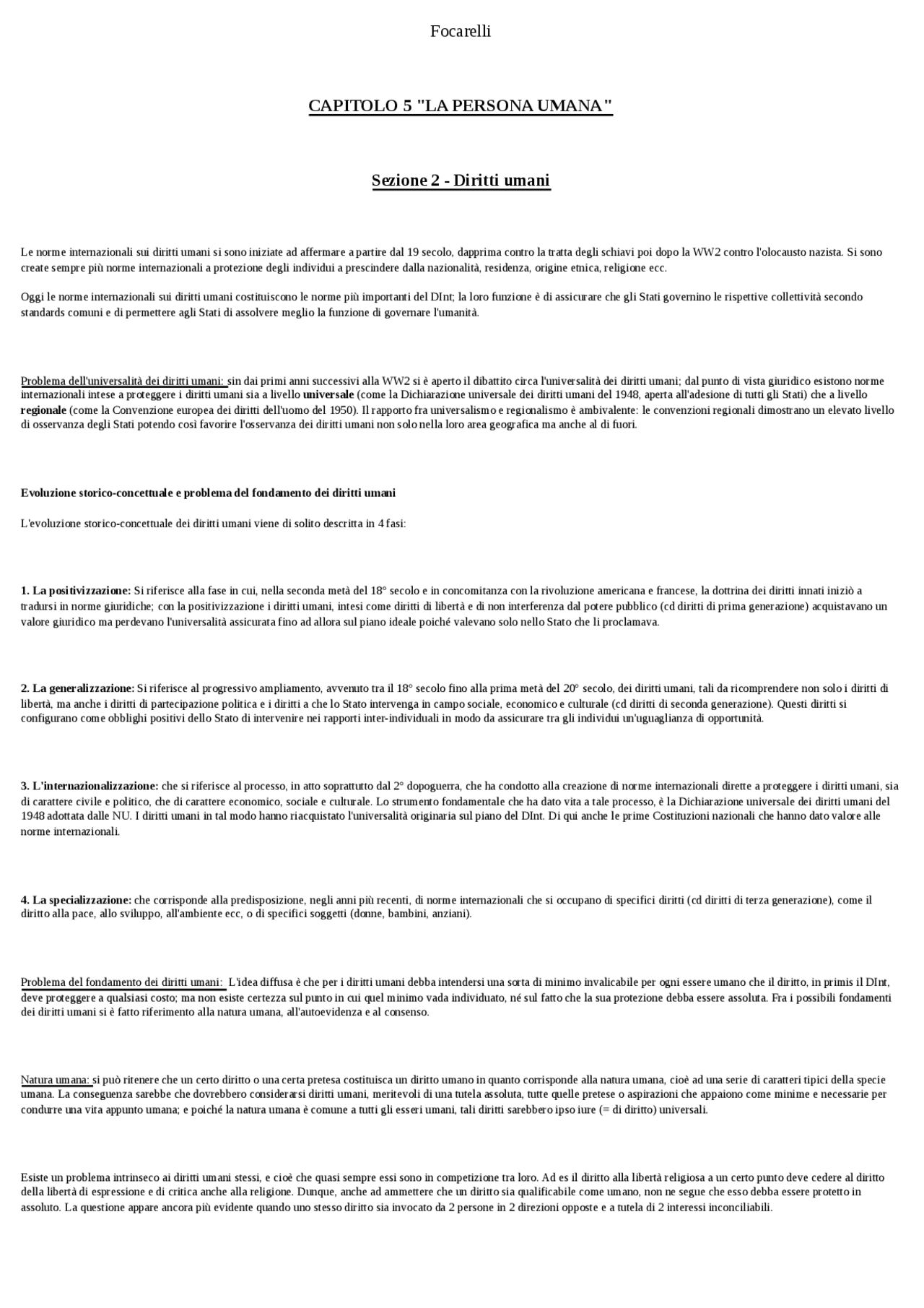 C Focarelli Diritto Internazionale Docsity