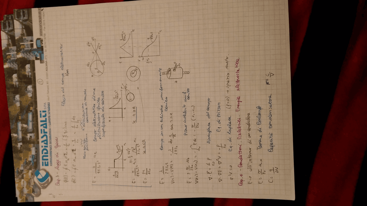 Formulario Di Fisica 2 Dal Libro Mazzoldi Cap 3 Docsity