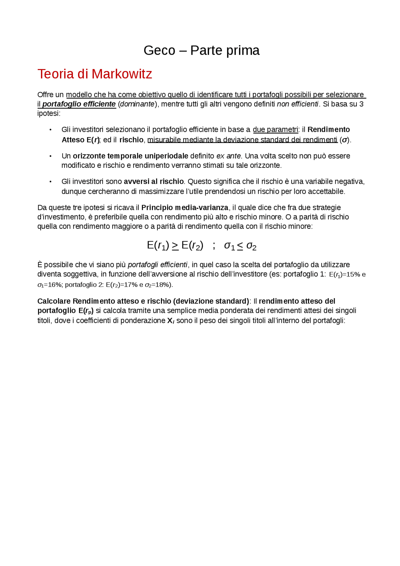 Appunti Geco Parte 1 Rcocozza Appunti Di Controllo Di Gestione