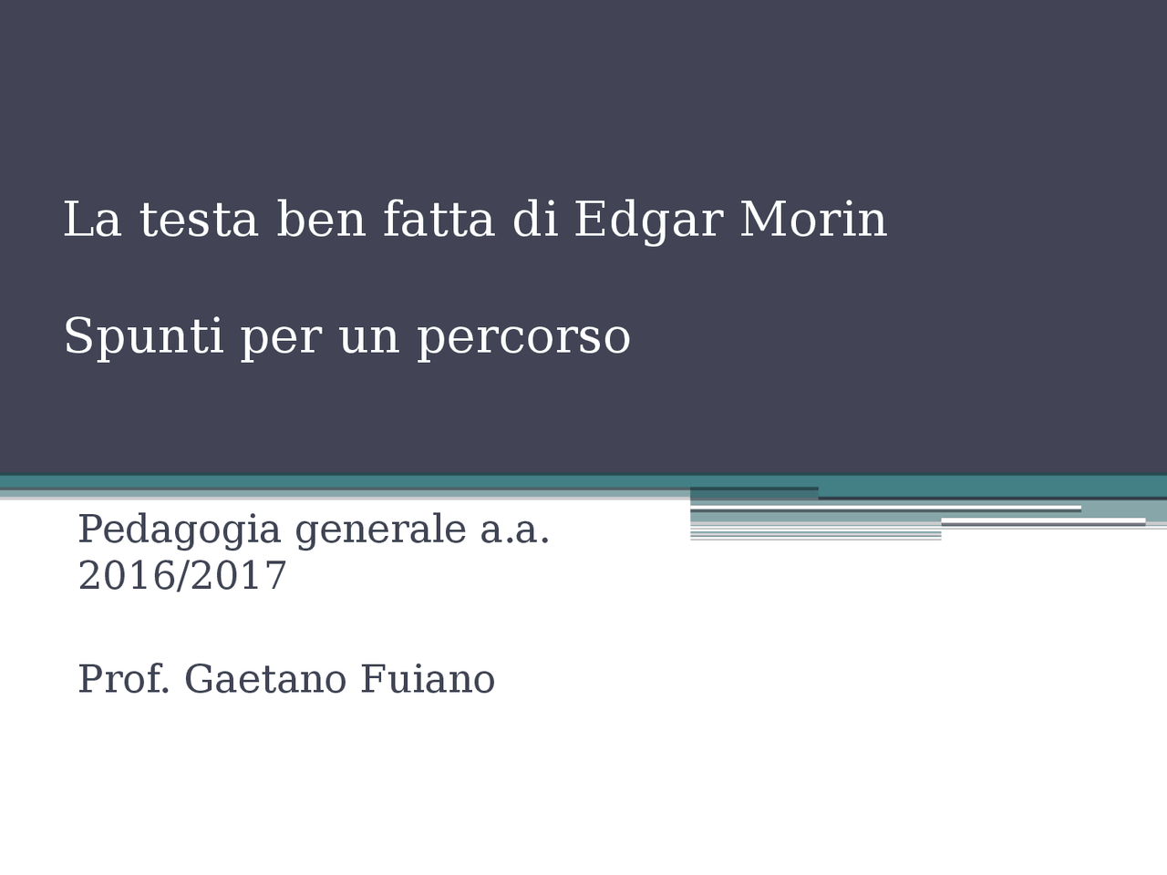 Edgard Morin La Testa Ben Fatta Docsity