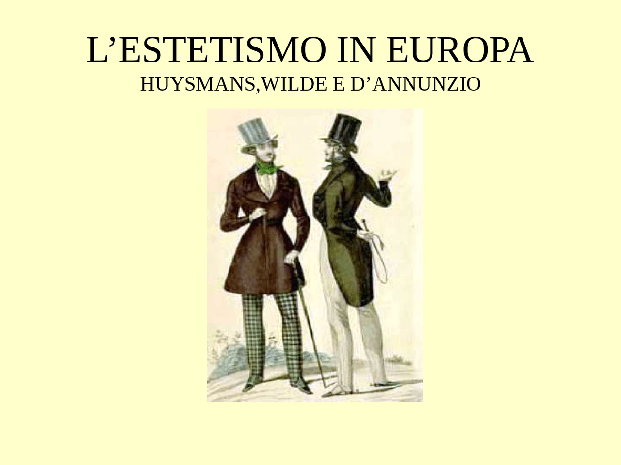 L'Estetismo in Europa | Appunti di Lingue e letterature classiche | Docsity