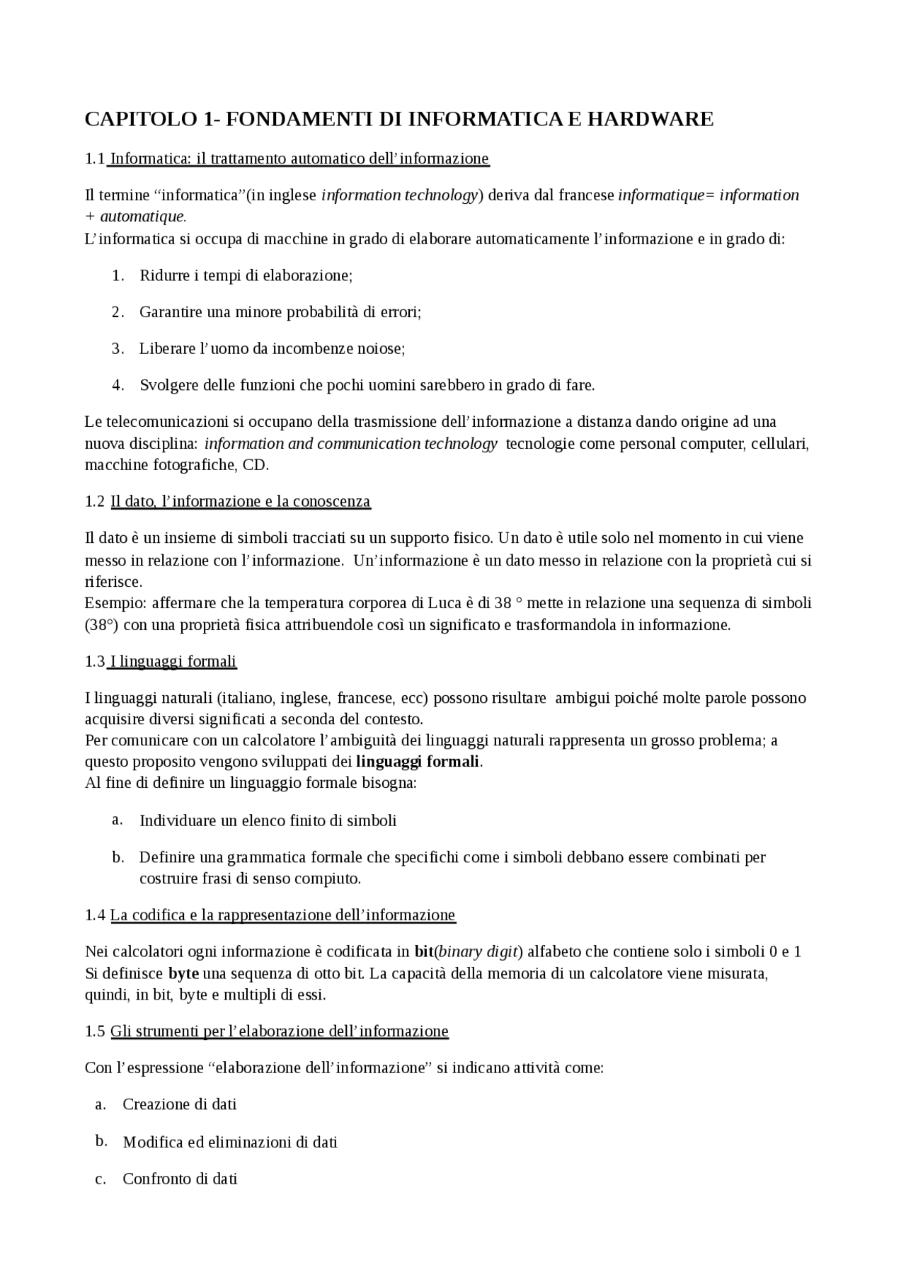 Informatica umanistica - M. Lazzari - Docsity