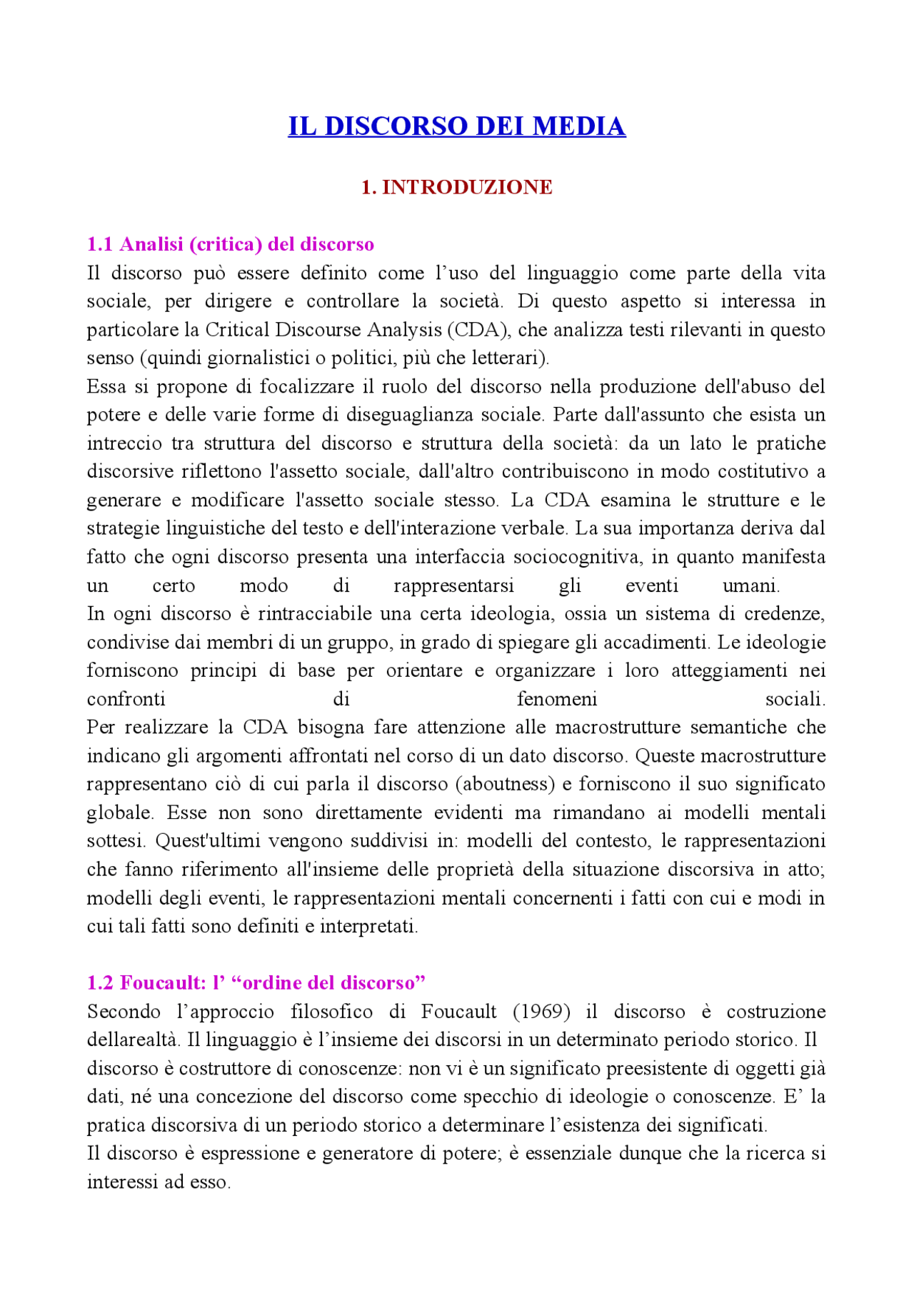 Il Discorso Dei Media Antelmi Docsity