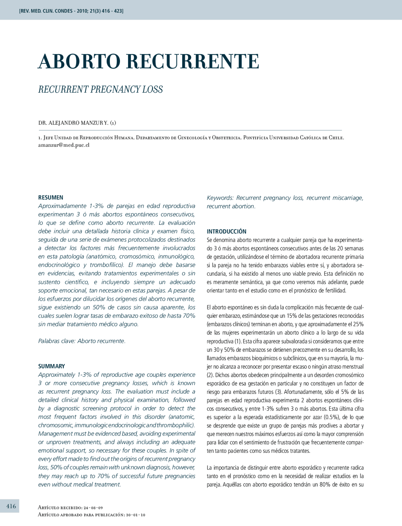 Aborto Espontaneo Concepto Dx Tx Y Fisiopatologia Docsity
