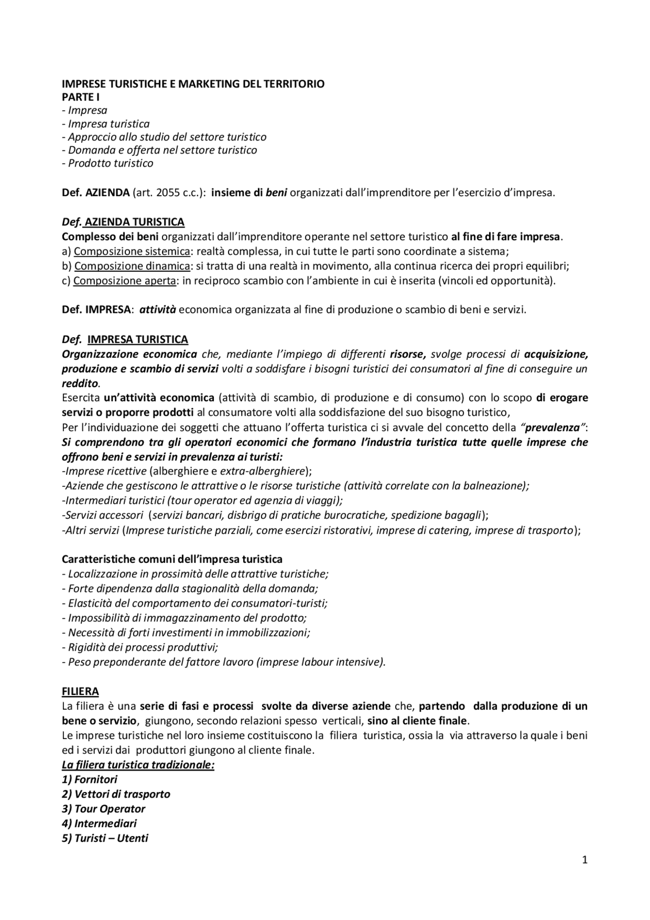 Marketing Territoriale Docsity