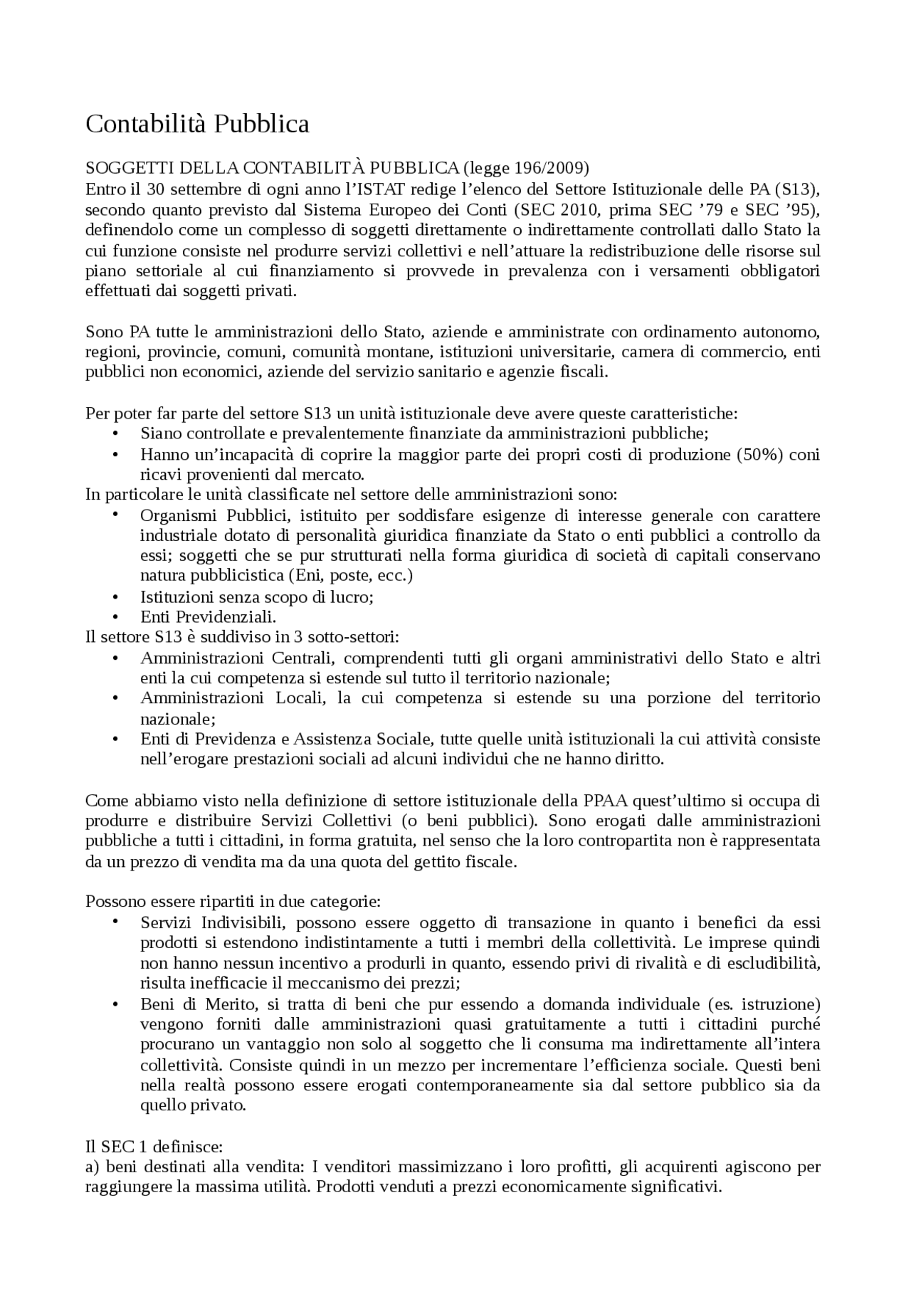 Contabilità Pubblica Docsity