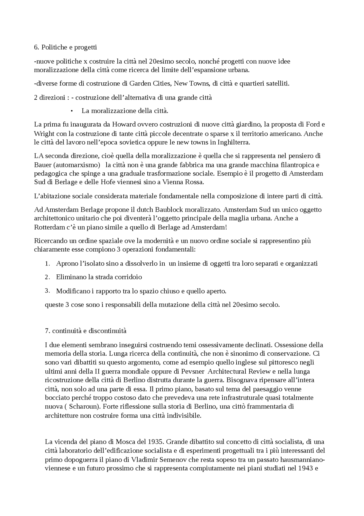 La Città Del Ventesimo Secolo Di Bernardo Secchi Docsity