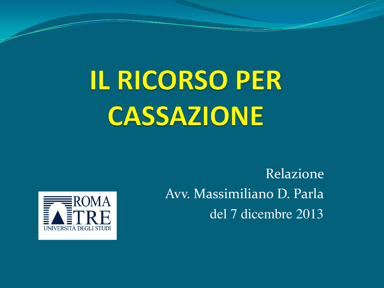 Ricorso In Cassazione Docsity