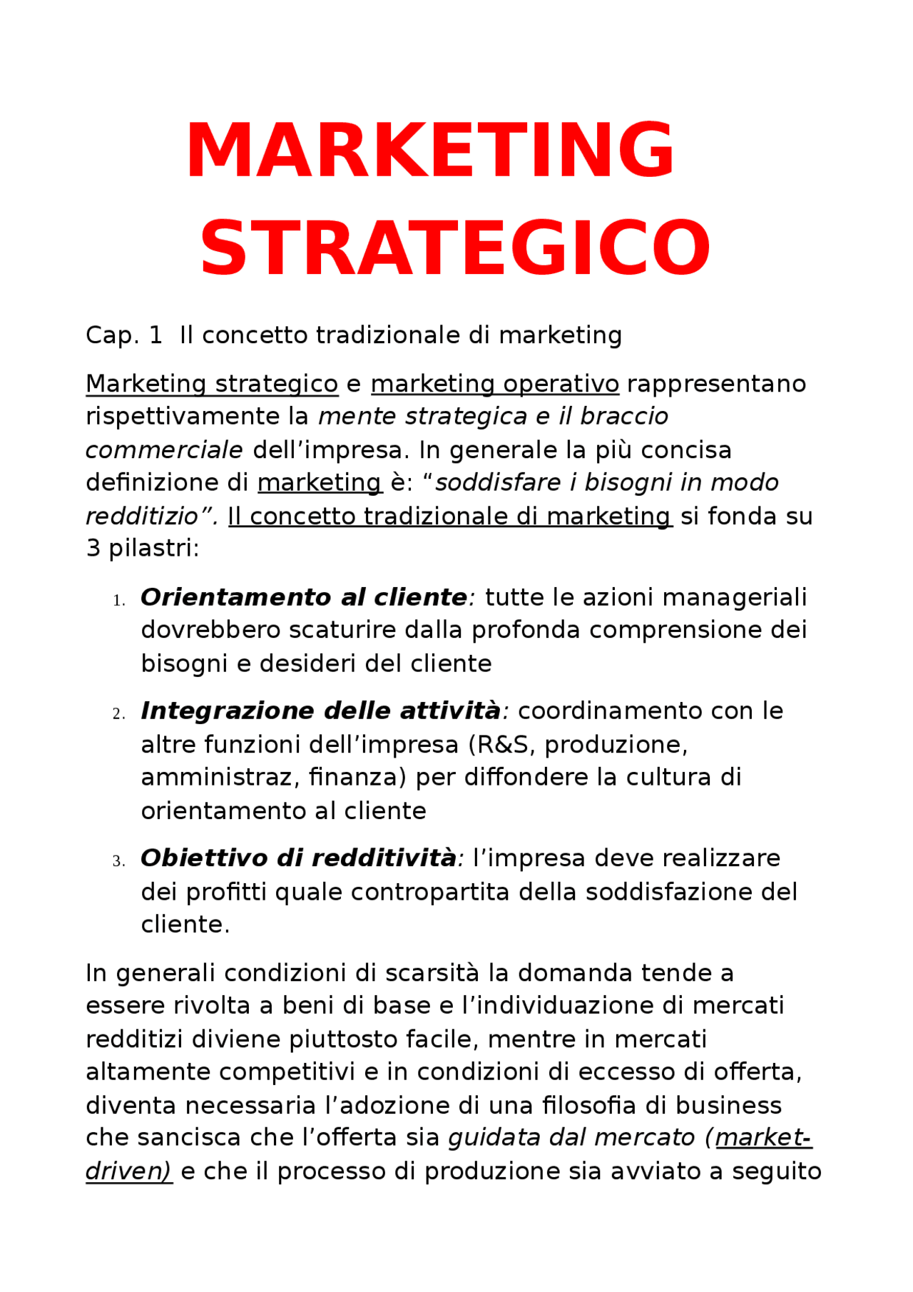 Marketing Riassunti Completi Docsity