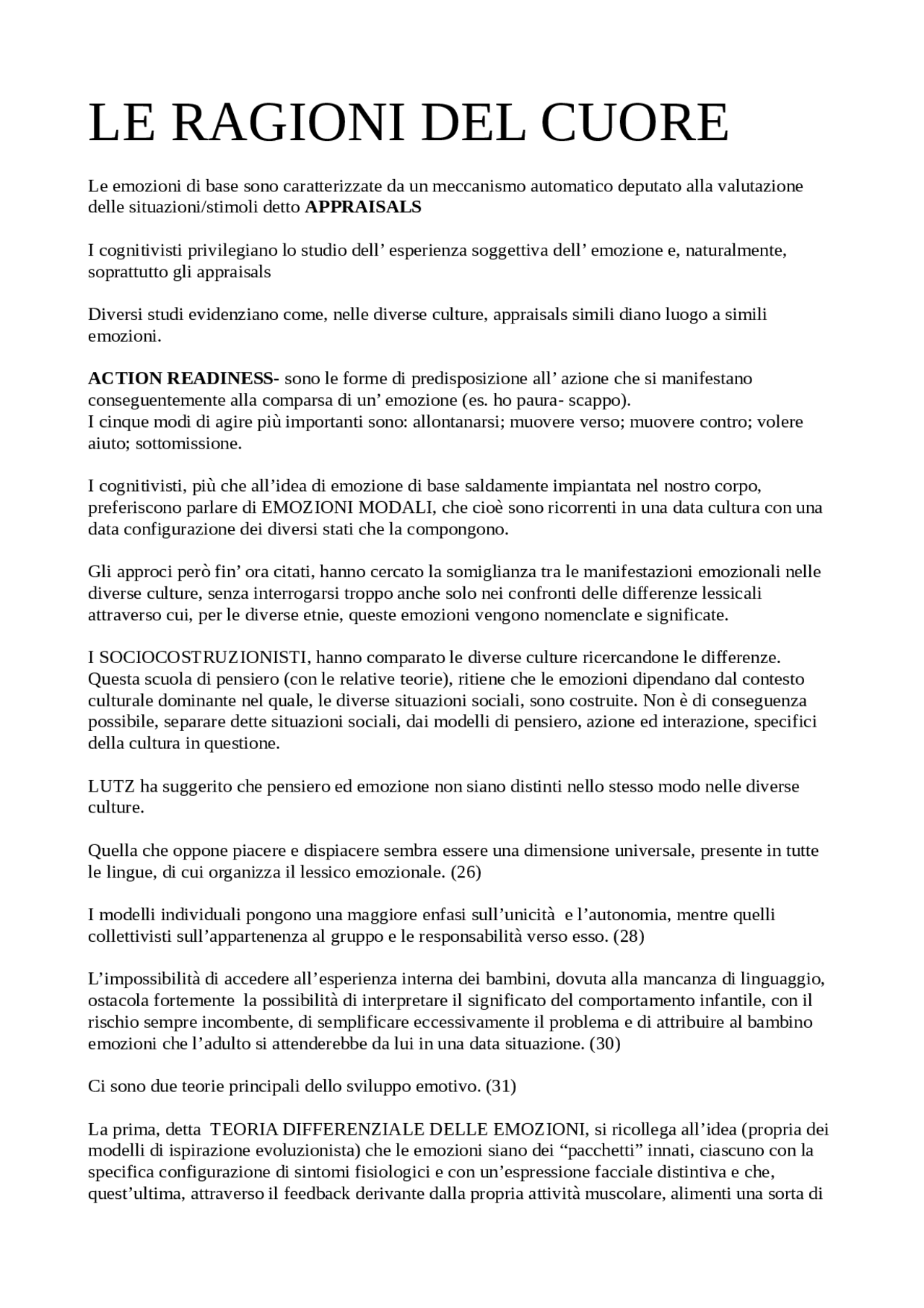 Le Ragioni Del Cuore Docsity