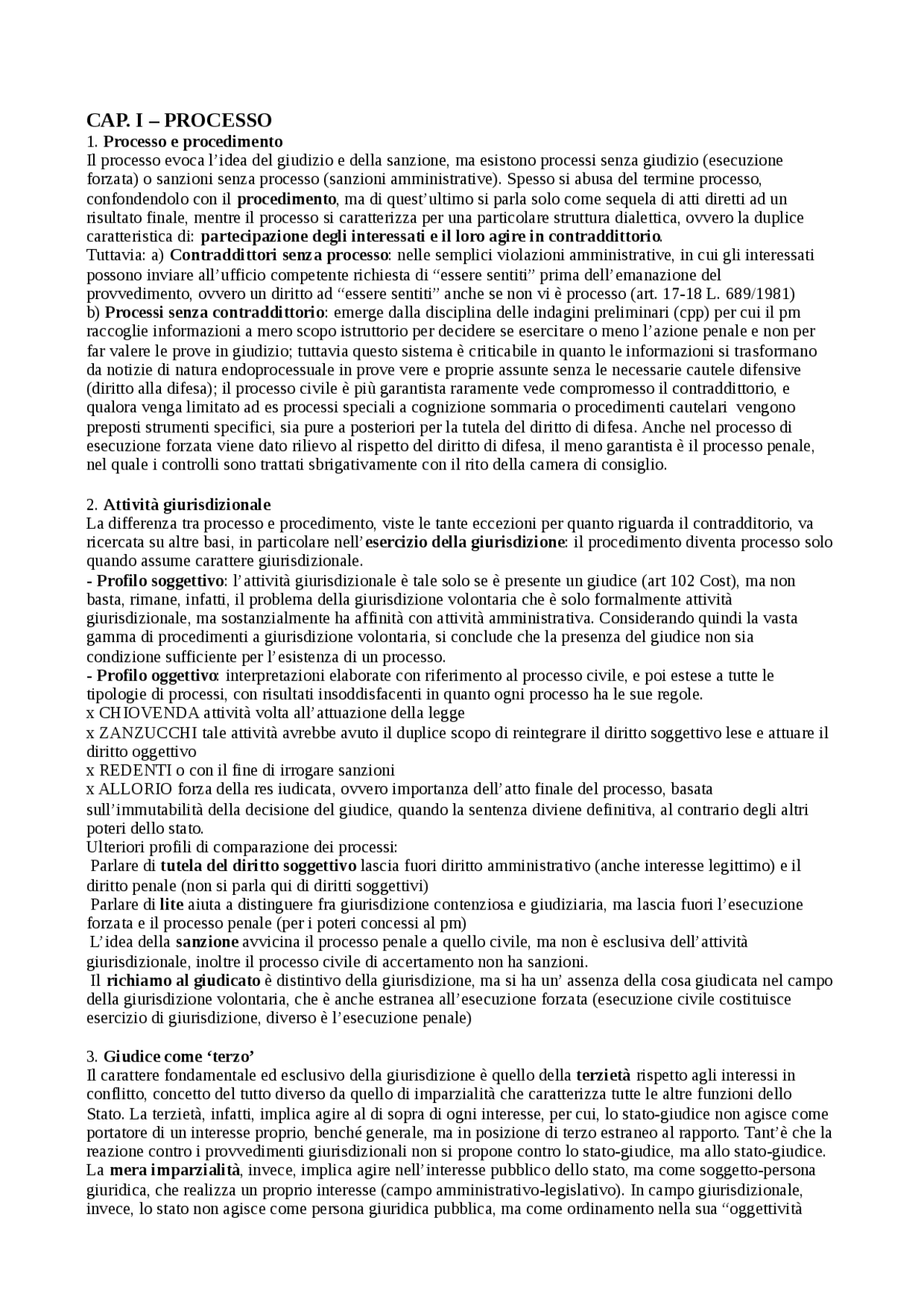 Riassunto manuale diritto processuale generale Ricci - Docsity