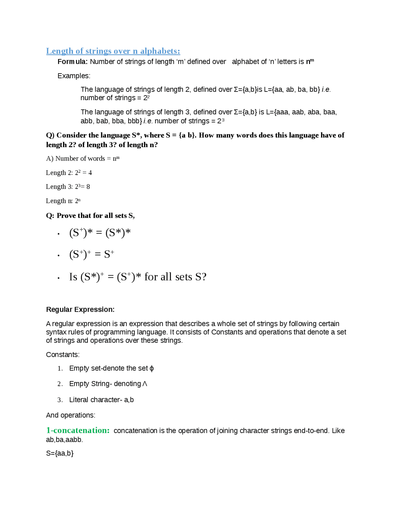 Theory of Automata and Formal languages - Docsity