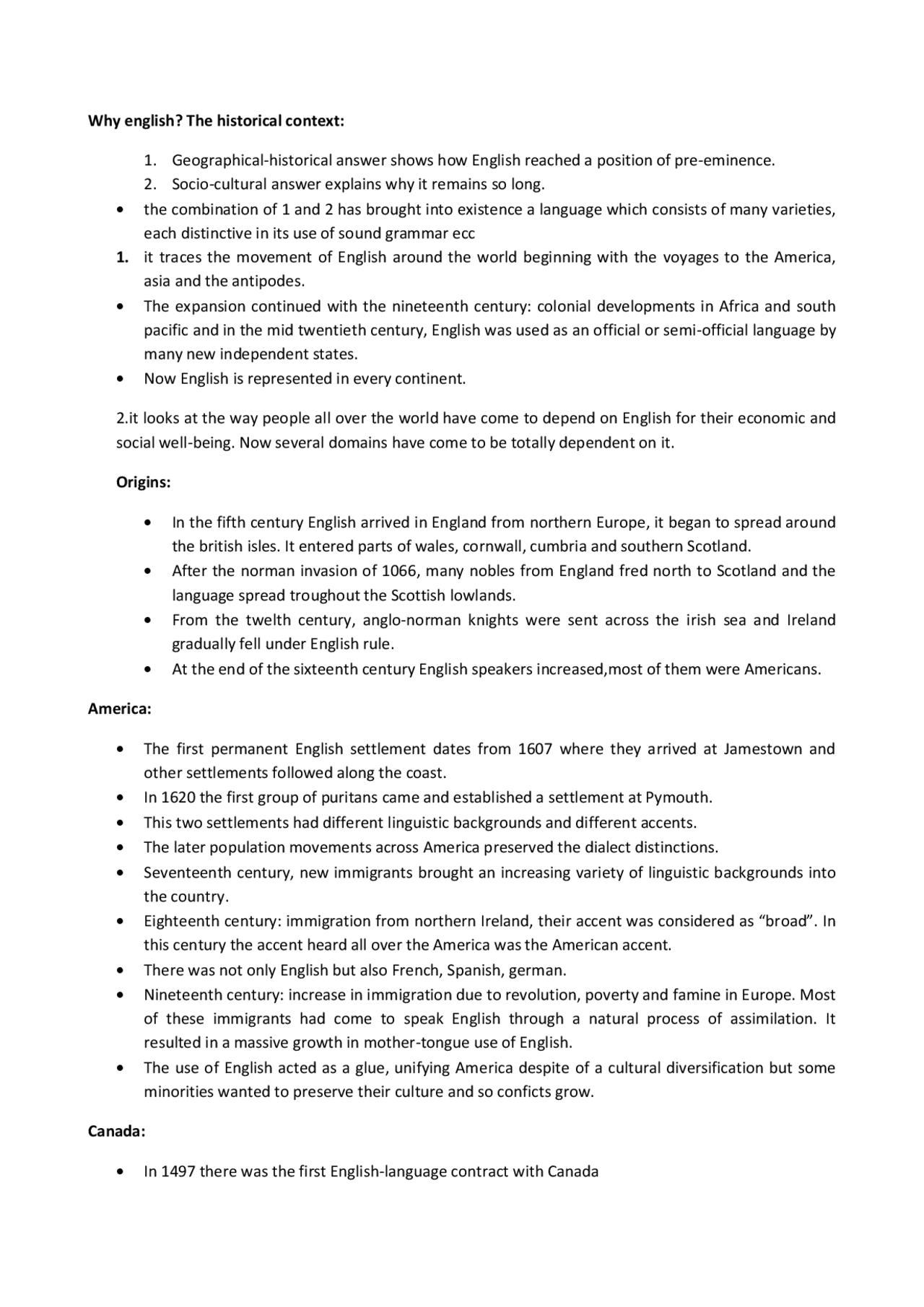 The english status in different countries - Docsity