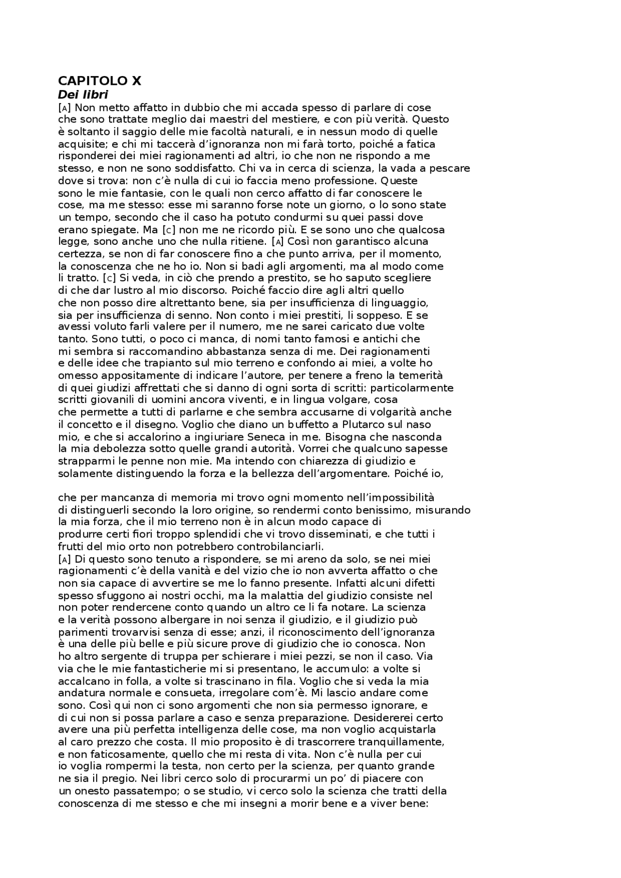 Saggi Di Montaigne Libro Ii Docsity