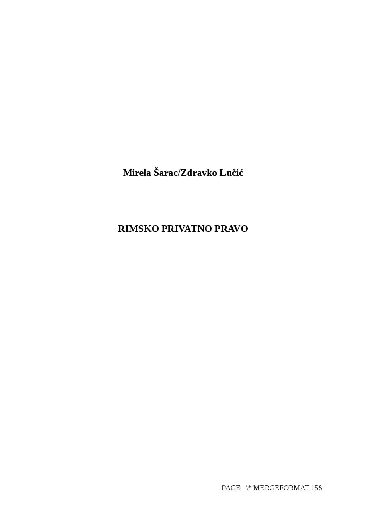 Rimsko privatno pravo | Ispiti' predlog Rimsko pravo - Docsity