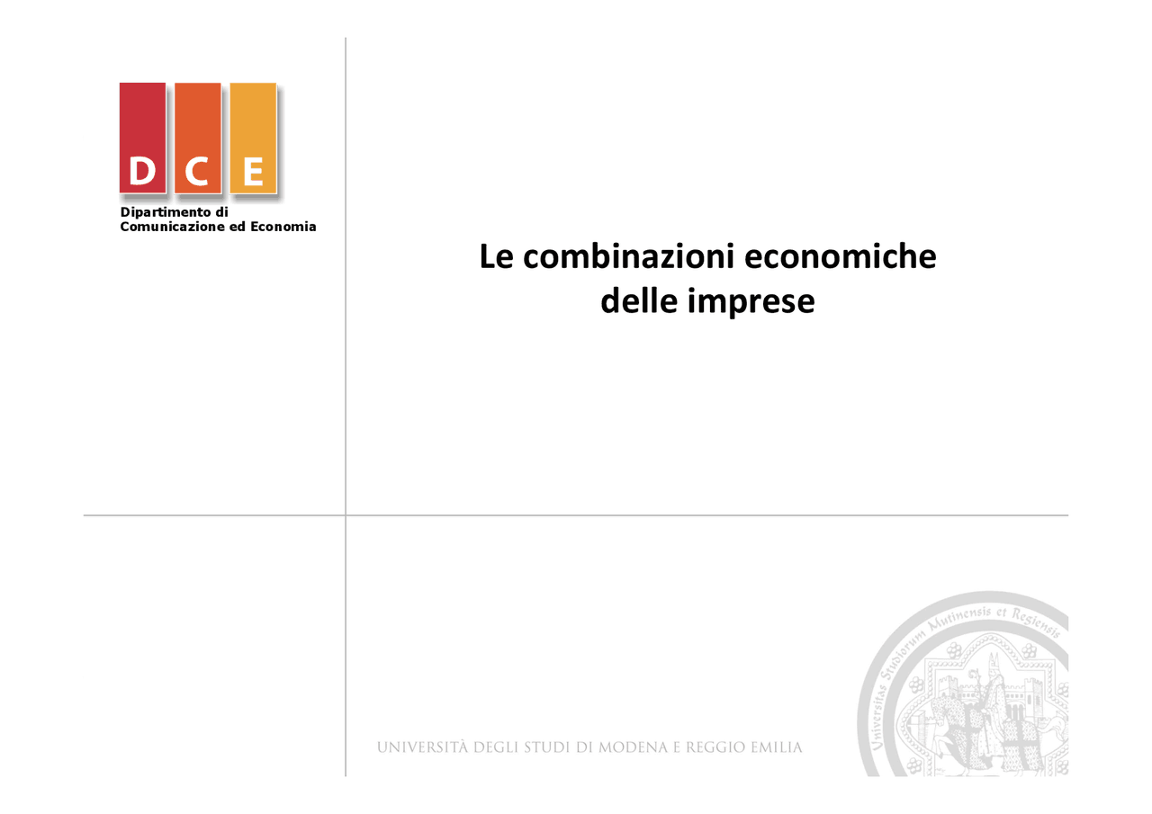 Combinazioni Economiche Docsity