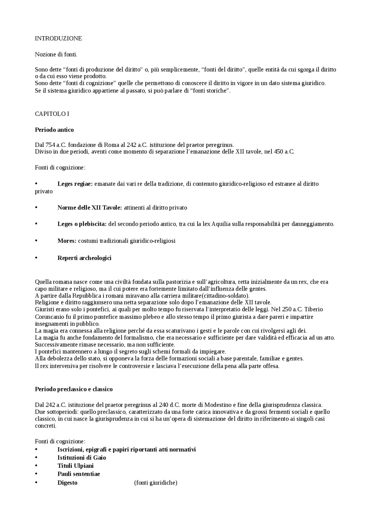Le Fonti Introduzione Docsity