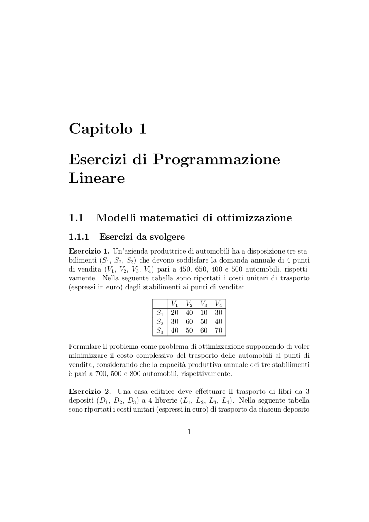 Metodi di ottimizzazione - Docsity