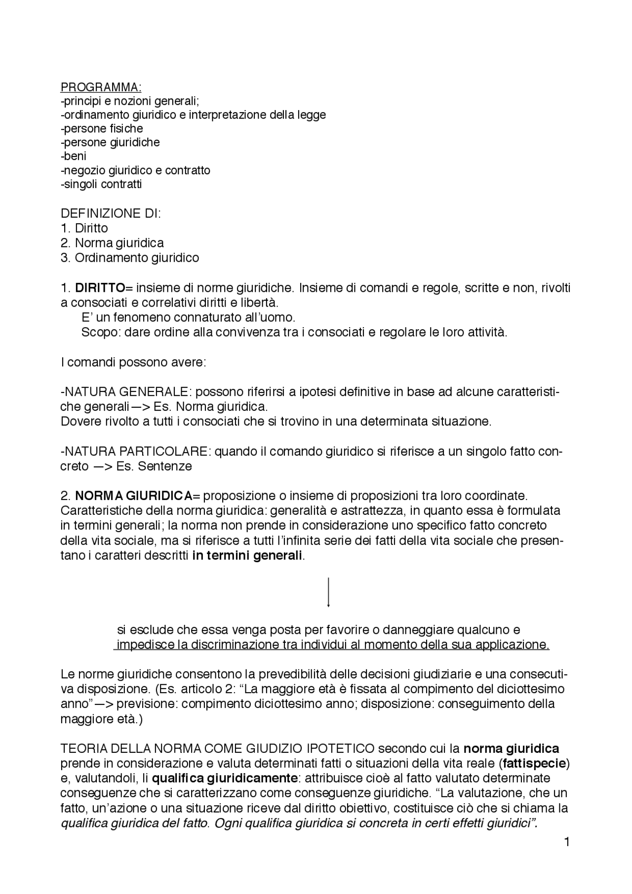 Appunti Diritto Privato Docsity