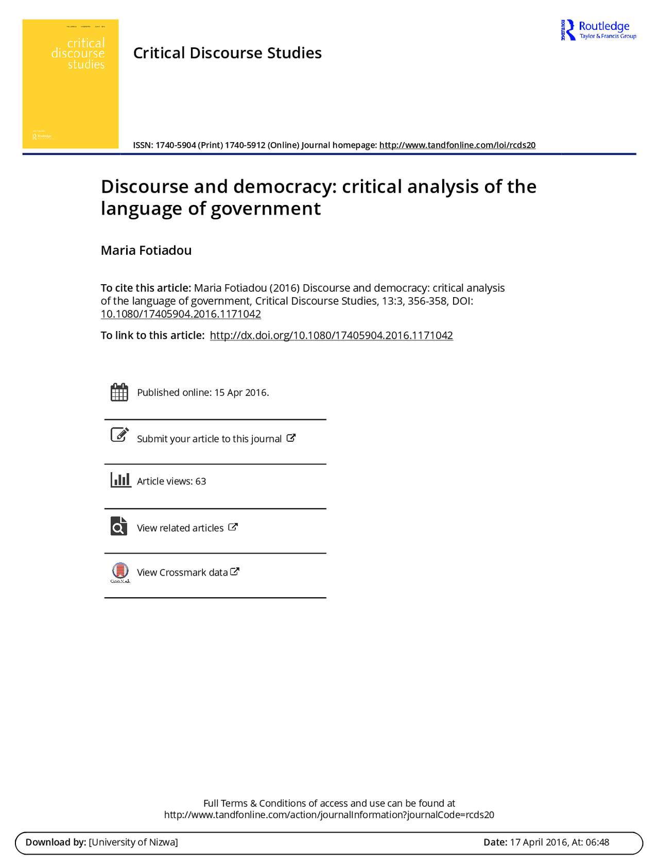Discourse Pragmatics | Essays (university) Sociolinguistics | Docsity
