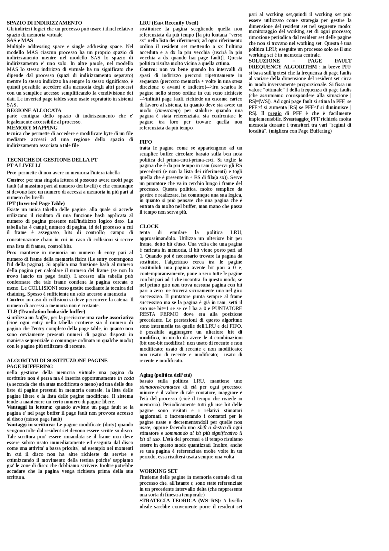 Schema Di Sistemi Operativi Docsity