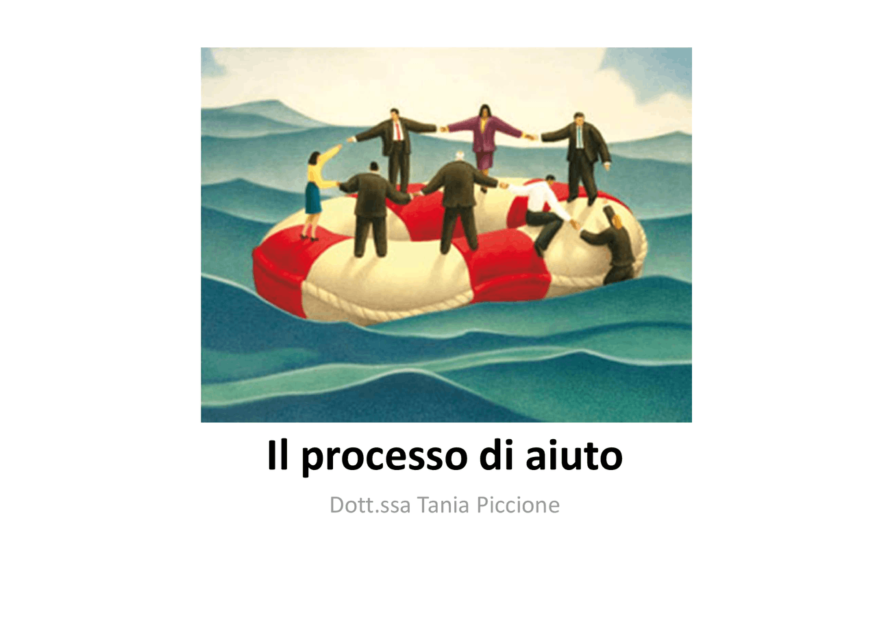 Processo Di Aiuto Metodi E Tecniche Docsity