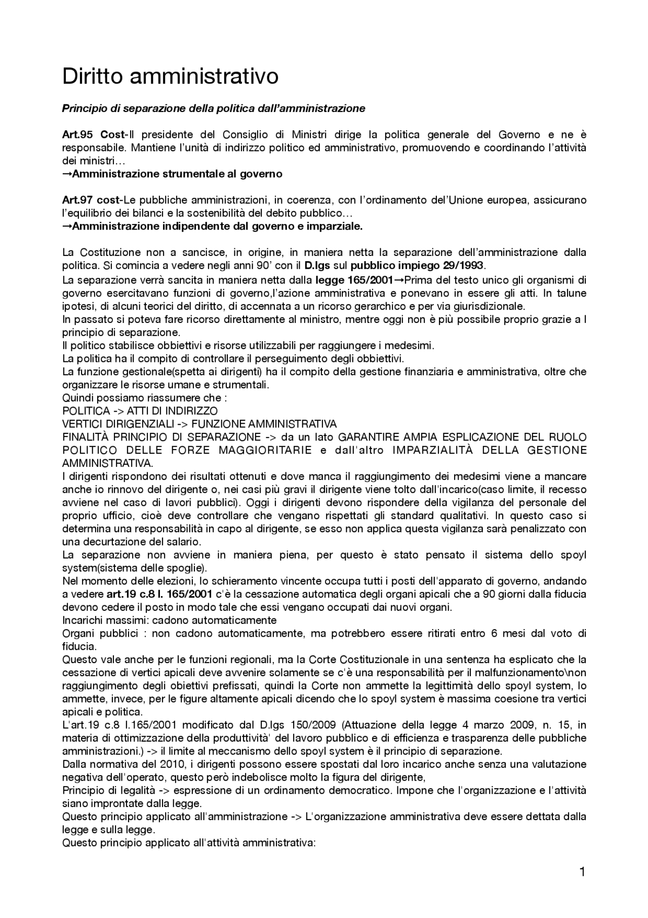Appunti Diritto Amministrativo Docsity