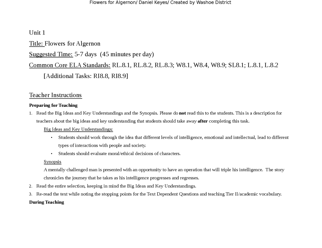 Static Characters In Flowers For Algernon | Best Flower Site