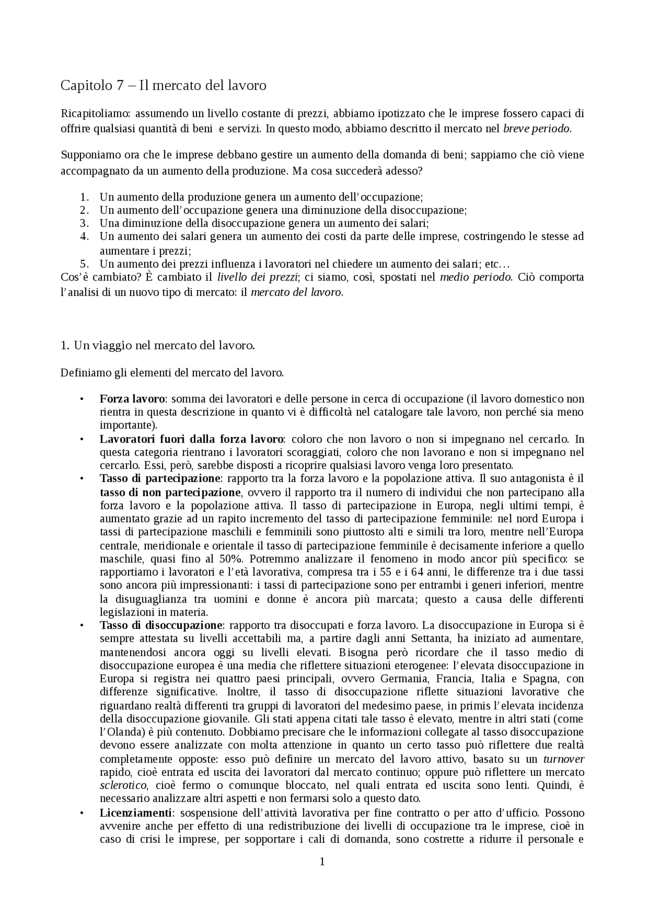 Macroeconomia - una prospettiva europea. II modulo - Docsity