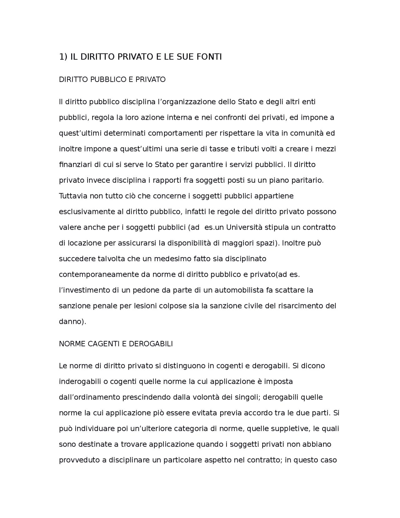 Riassunti Diritto Privato Alpa Docsity