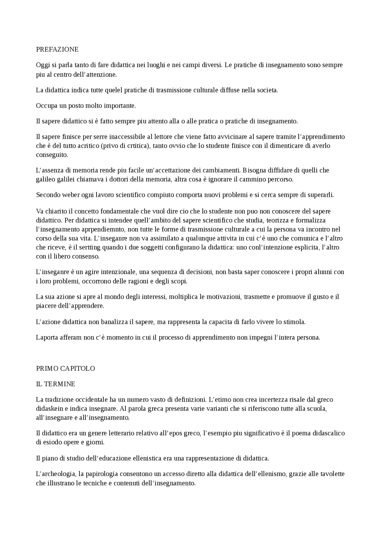 Manuale Di Didattica La Neve Docsity