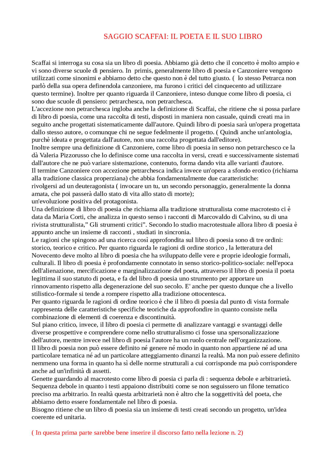 Il Poeta E Il Suo Libro Docsity
