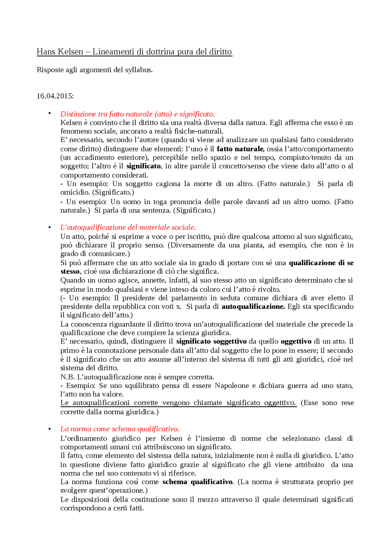 Hans Kelsen Teoria Generale Del Diritto Docsity