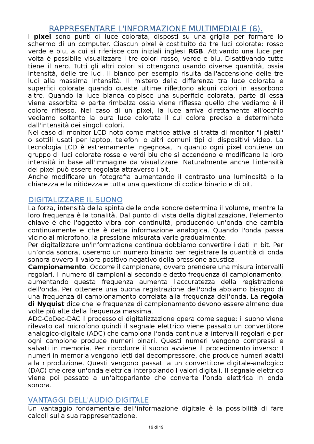 Fluency Conoscere E Usare Linformatica Docsity