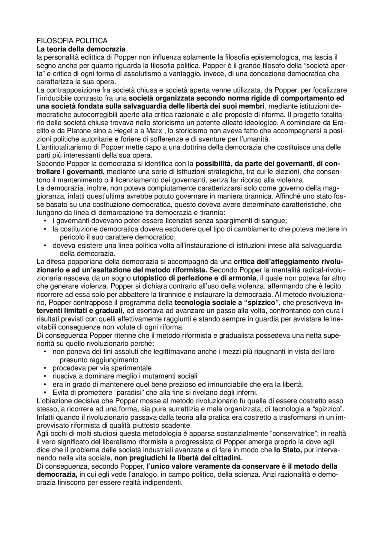 Popper Riassunto Filosofia Docsity