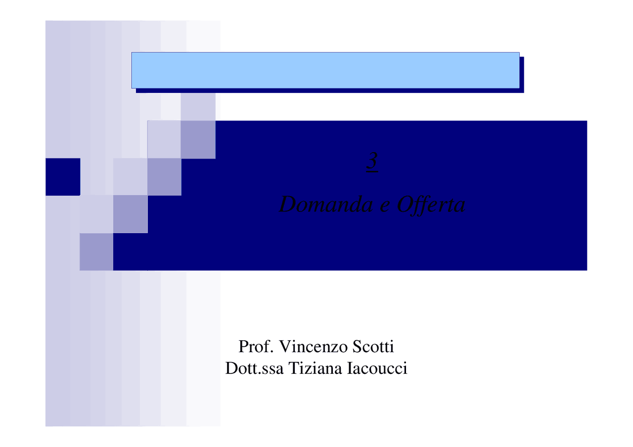Domanda E Offerta In Microecoomia Docsity