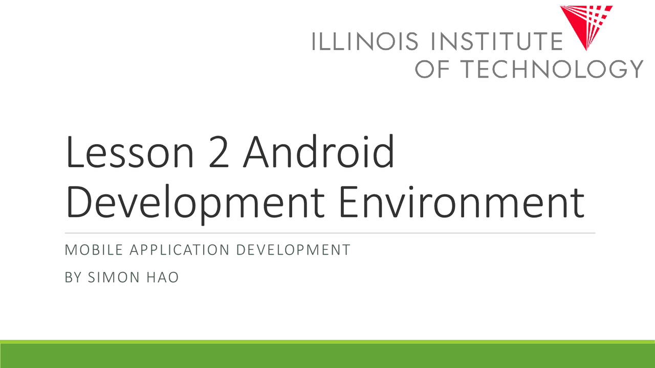 Android Development Environment | Slides Computer Programming | Docsity