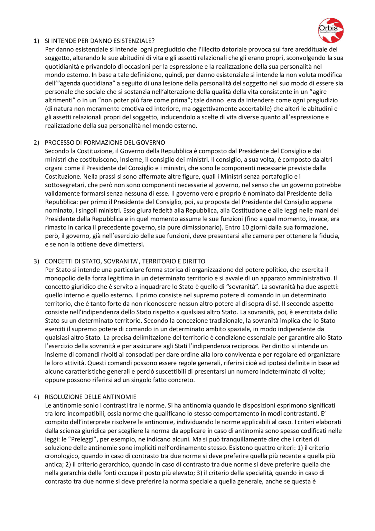 Domande Diritto Pubblico con risposte - Docsity