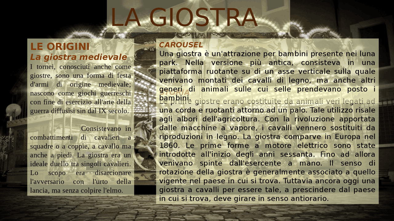 La giostra: storia, curiosita' e principi fisici della creazione della ...