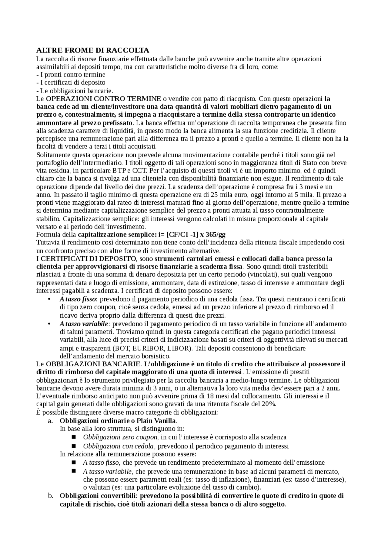 Le Operazioni Bancarie Docsity