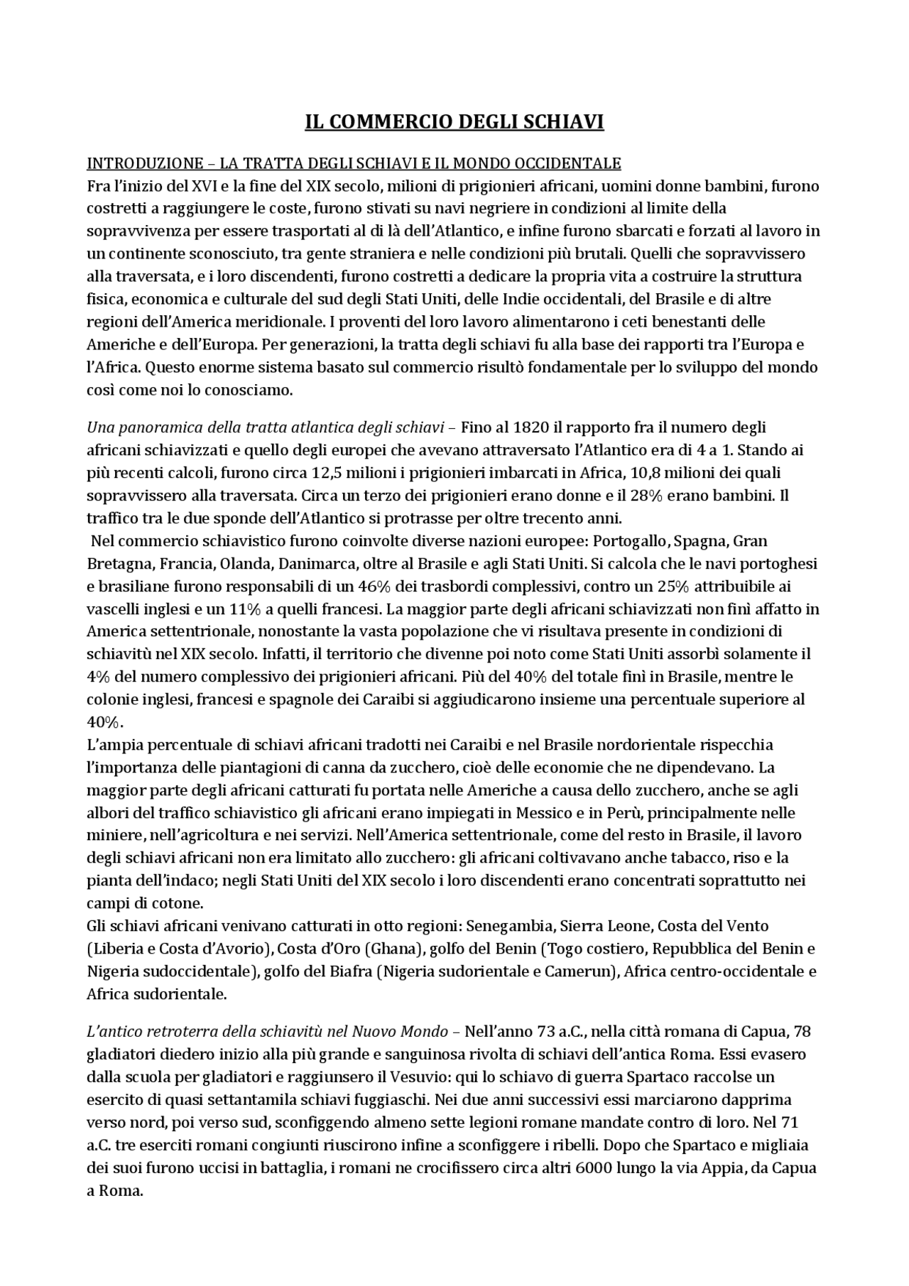 Lisa A Lindsay Il Commercio Degli Schiavi Docsity