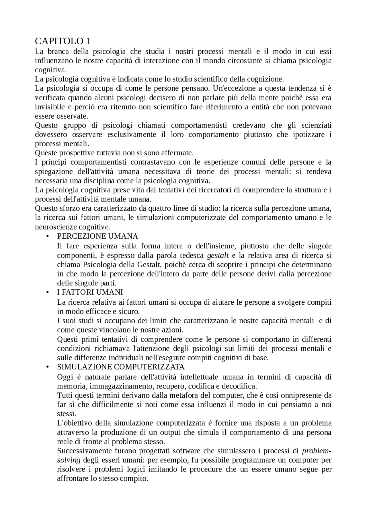 Psicologia Cognitiva Teoria E Pratica Russel Revlin Docsity