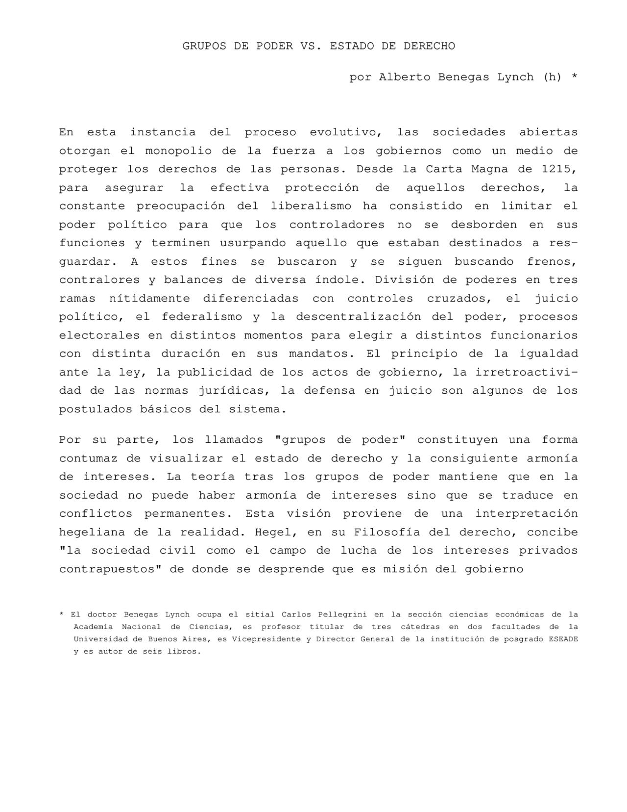 Grupos De Poder Vs Estado De Derecho Monografías Ensayos De Ciencia
