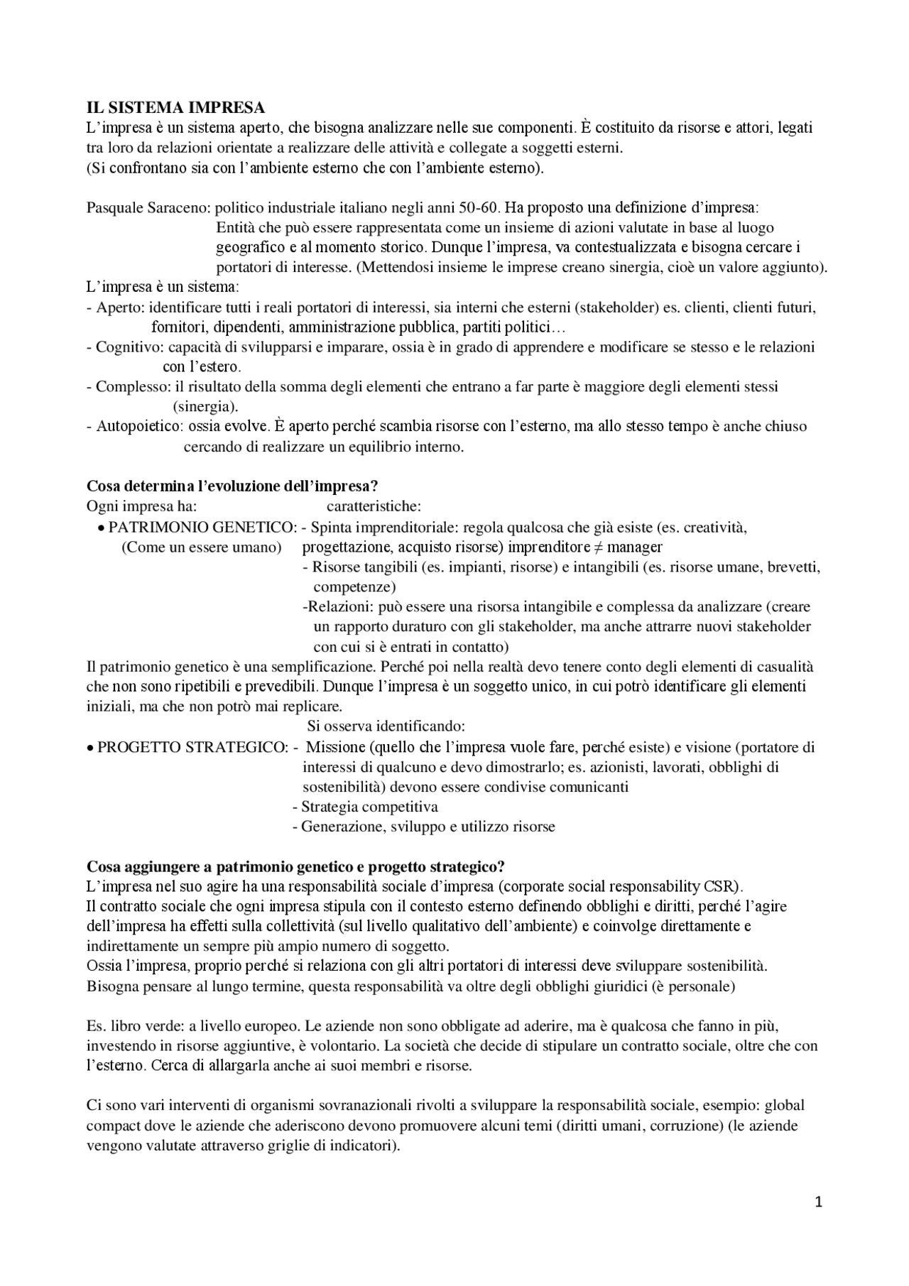 Appunti Integrati Di Economia E Gestione Delle Imprese Docsity
